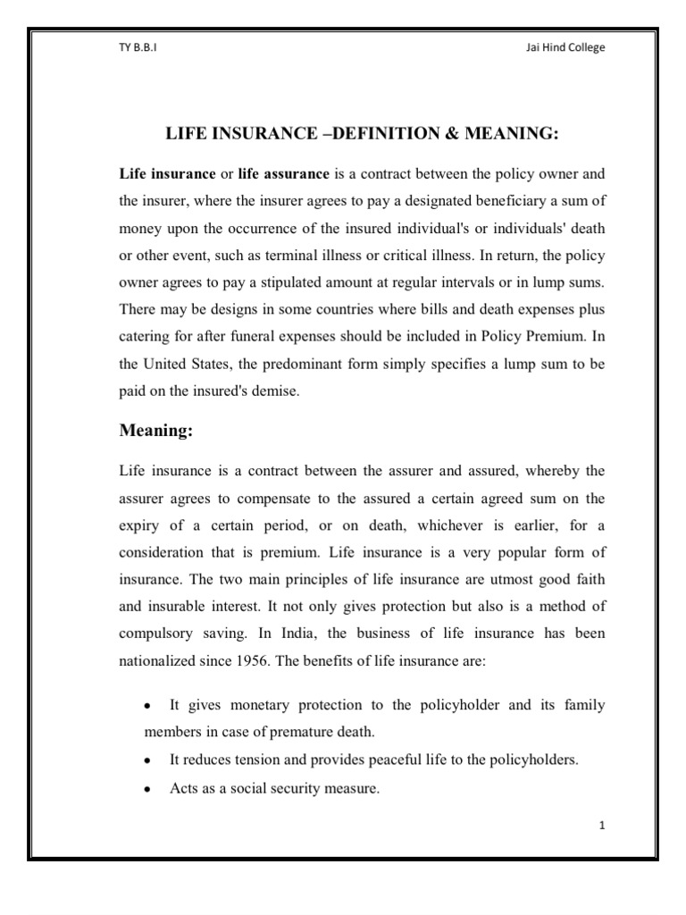 The Origins and Importance of Life Insurance: Tracing the Historical ...