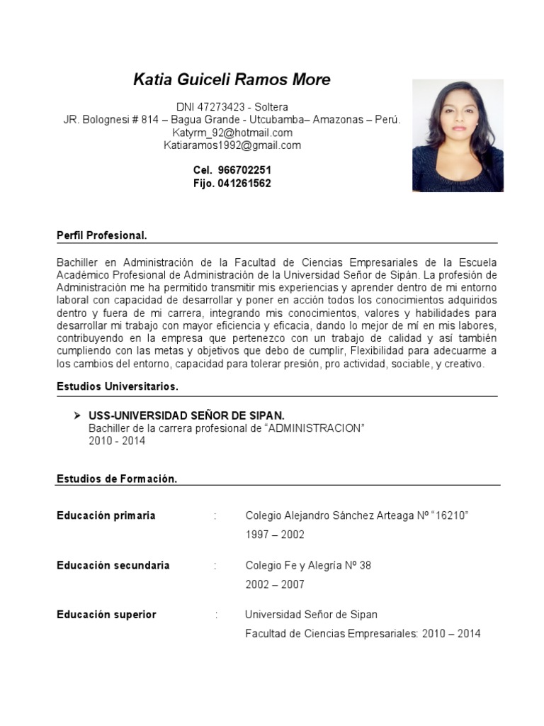 CV Katia | PDF | Educación más alta | Marketing