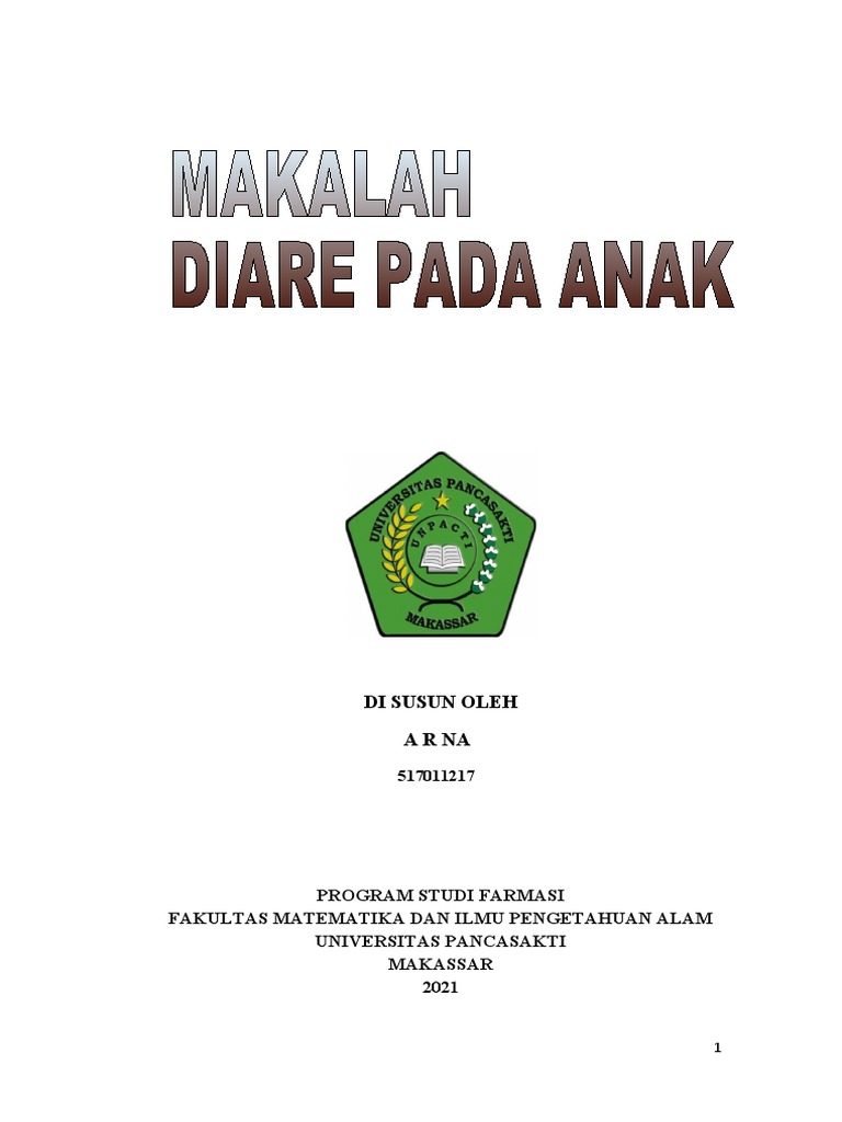 Makalah Diare Pada Anak | PDF | Kesehatan Holistik | Sains & Matematika