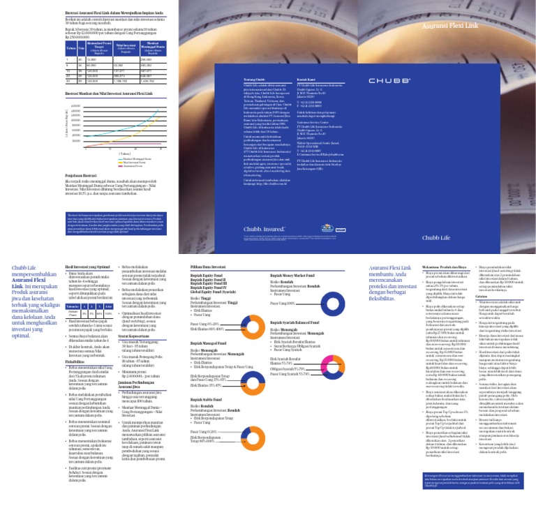 Brosur Flexi Link PT Chubb Life Insurance Indonesia | PDF