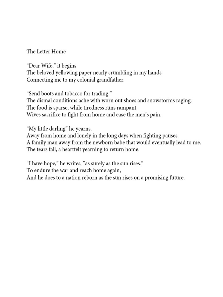 The Letter Home