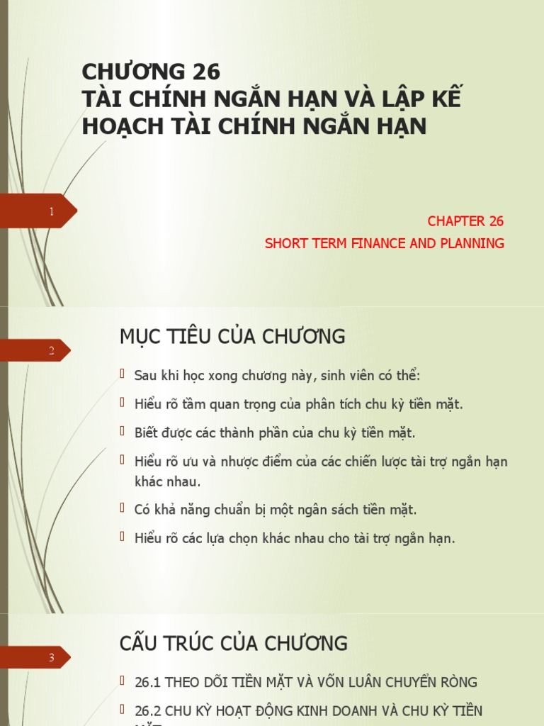 Chapter26 ShortTermFinance | PDF