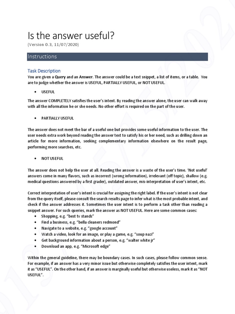 Is The Answer Useful?: Instructions | PDF | Cyberspace | Software