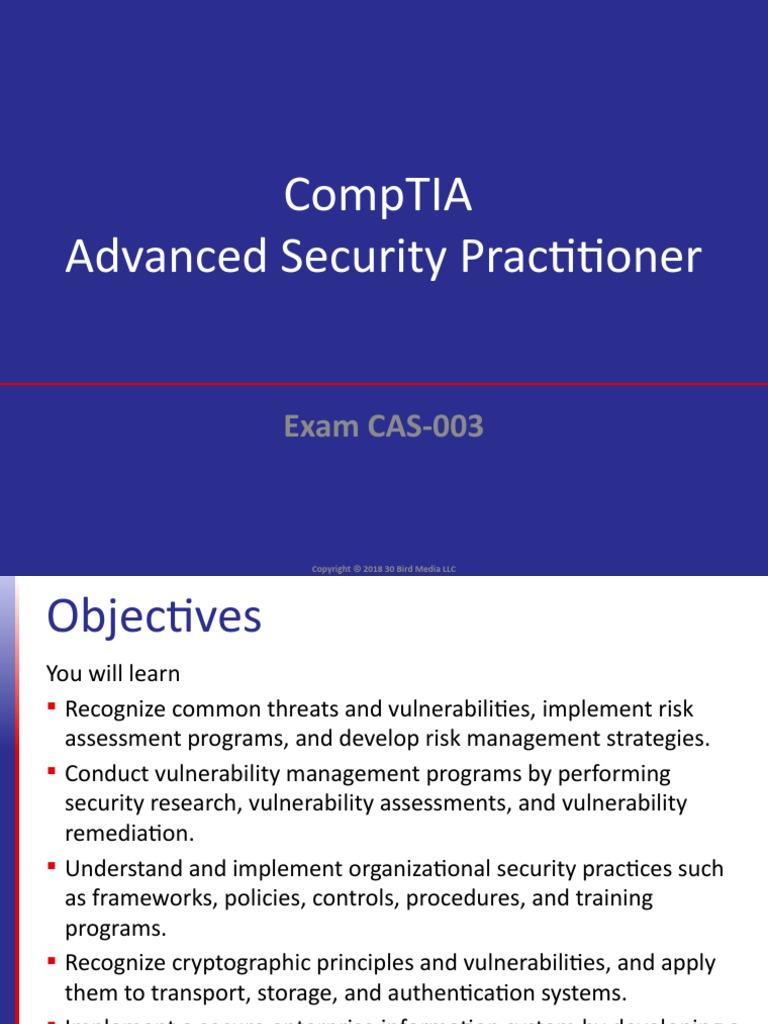 Casp 003 | PDF | Threat (Computer) | Vulnerability (Computing)