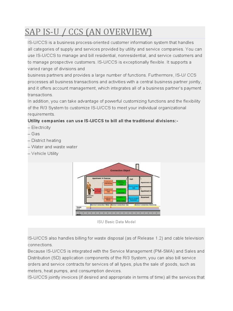Sap Is-U CCS (An Overview) | PDF | Invoice | Business Process