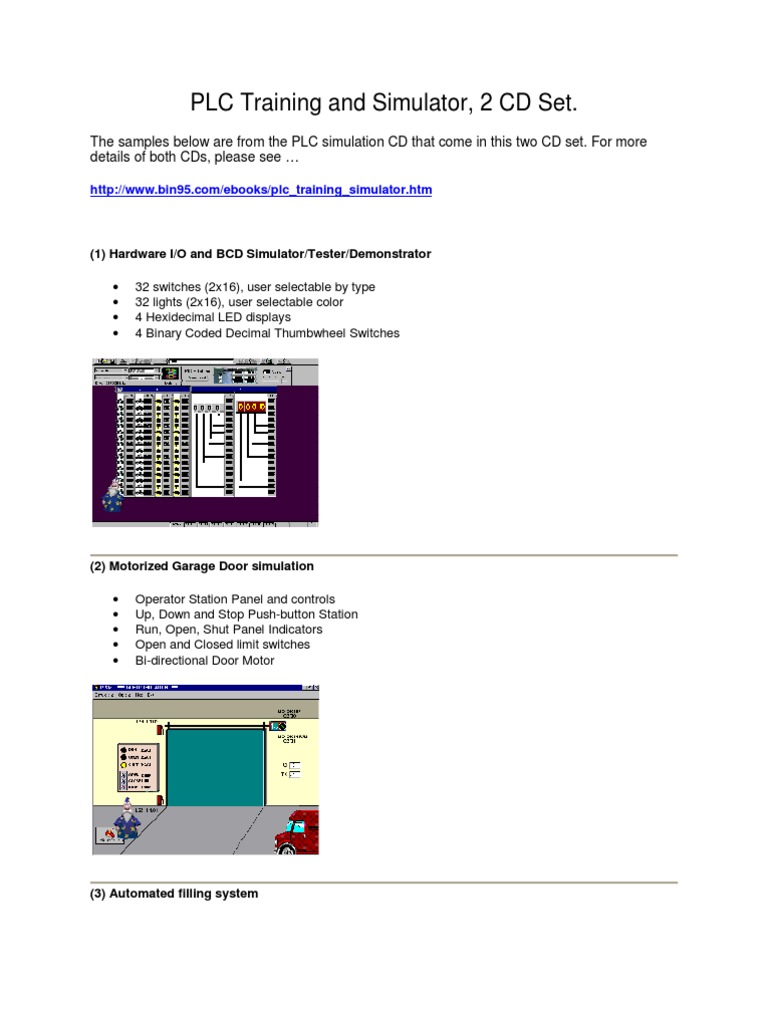 PLC Training and Simulator, 2 CD Set | PDF | Programmable Logic Controller | Traffic Light