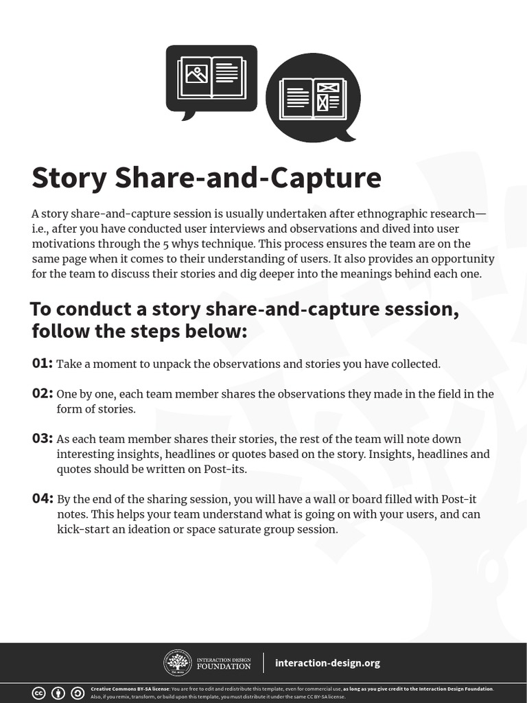 To Conduct A Story Share-And-Capture Session, Follow The Steps Below ...