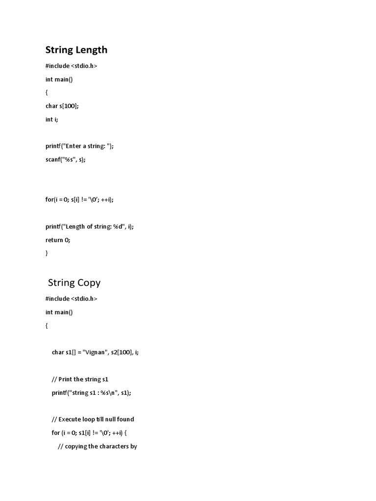 String Programs | PDF | Teaching Methods & Materials | Computers