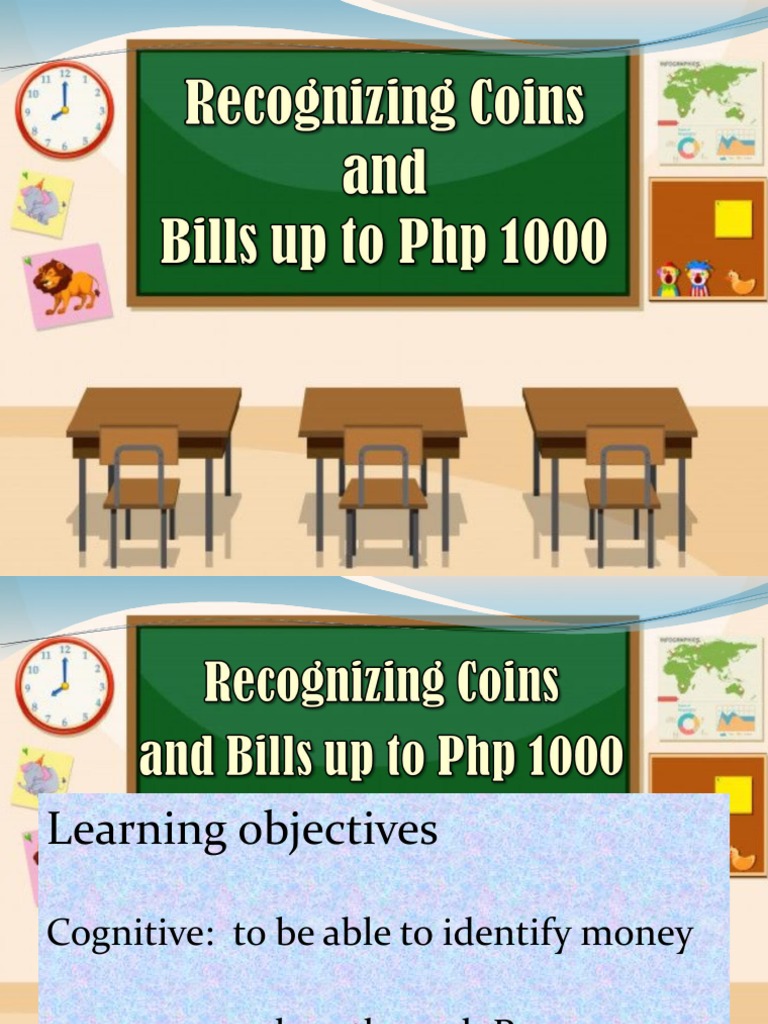 Recognizing Coins and Bills Up To PHP 1000 | PDF