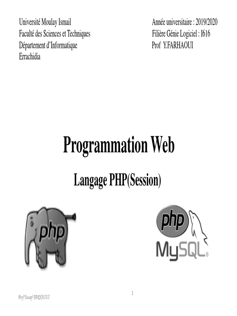 Cours 5 - 5 PHP | PDF | Cookie (informatique) | Internet