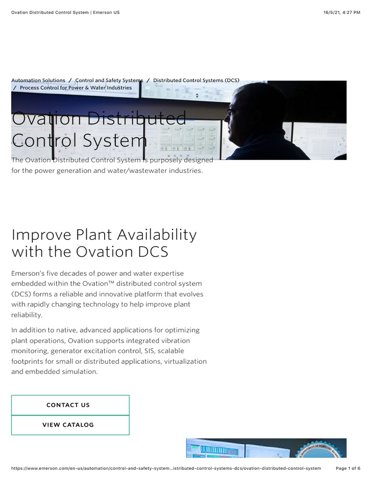 Ovation Distributed Control System: Improve Plant Availability With The ...