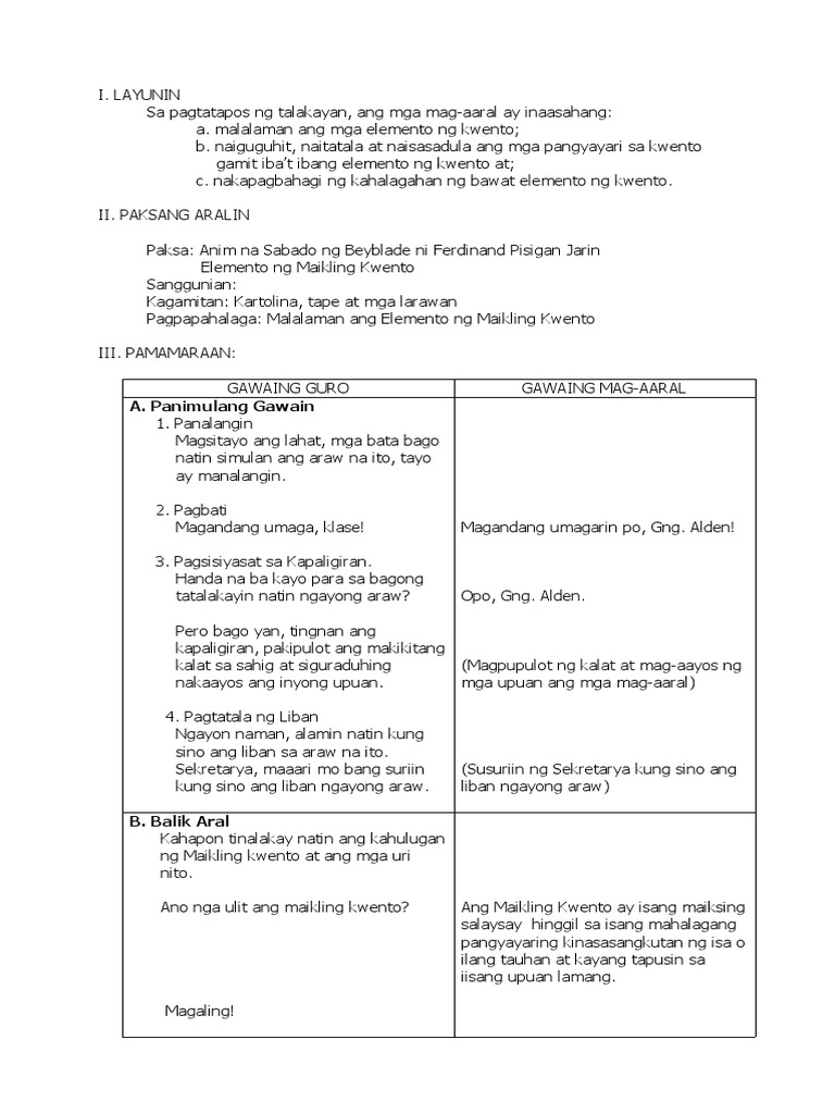 DLP Sa Filipino | PDF