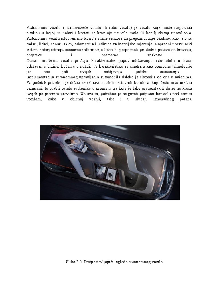 Autonomno Vozilo | PDF