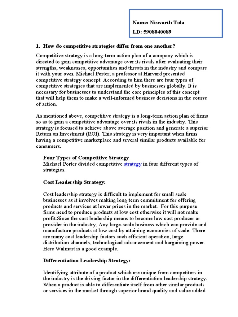 Assignment 2 - Marketing Strategy | PDF | Competitive Advantage ...