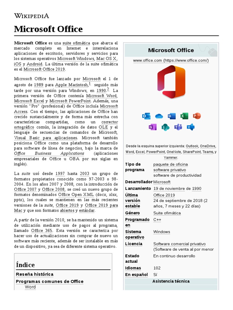 ¿qué Es Microsoft Office Pdf Software Patentado Multiplataformaemk 0684