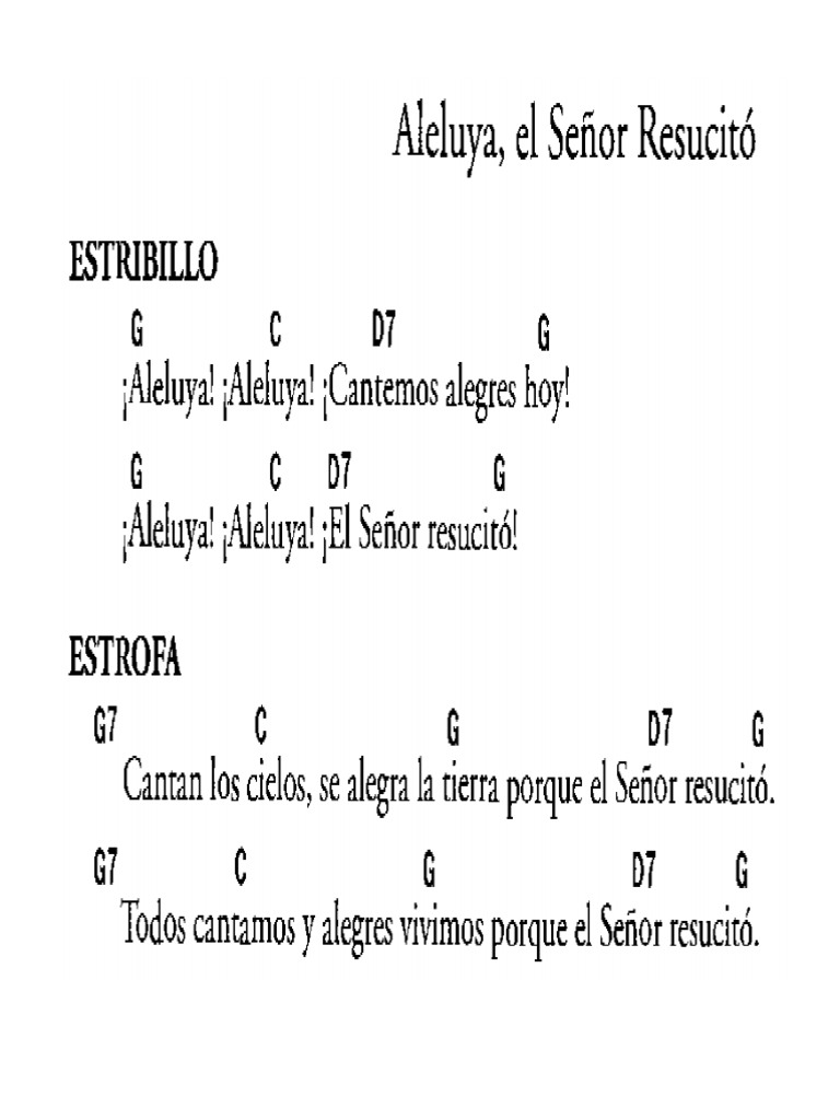 Aleluya, El Señor Resucito FC 363 - Acordes | PDF
