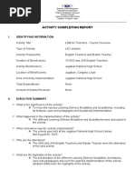 DepEd Accomplishment Report Template | PDF | Business