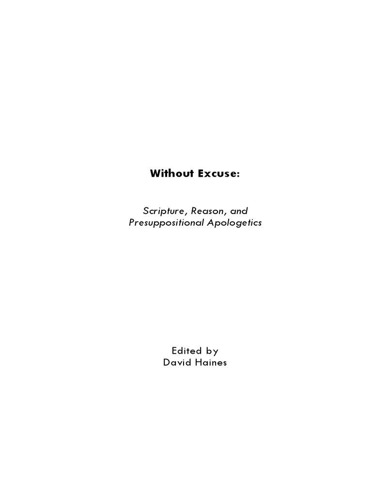 Without Excuse Sample 1 | PDF | Existence Of God | Argument