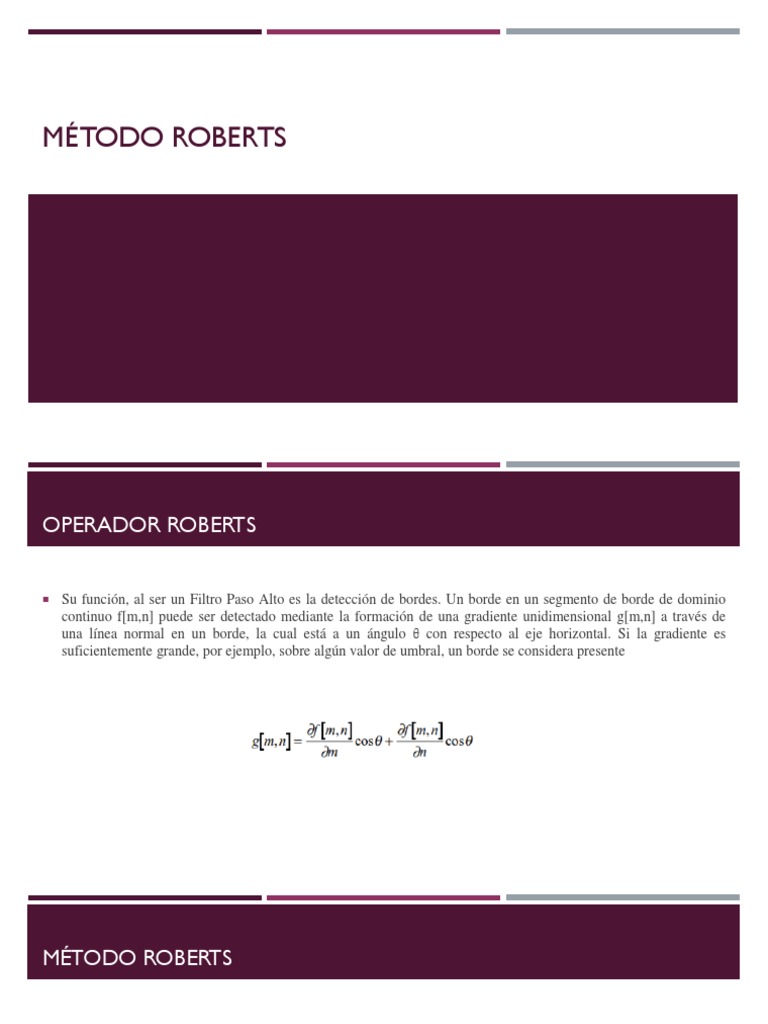 Detección de Bordes con el Método Roberts | PDF