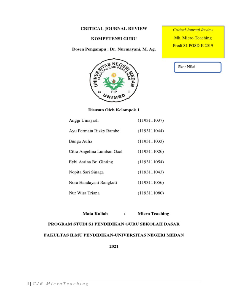 CJR Micro Teaching-Kelompok 1 | PDF
