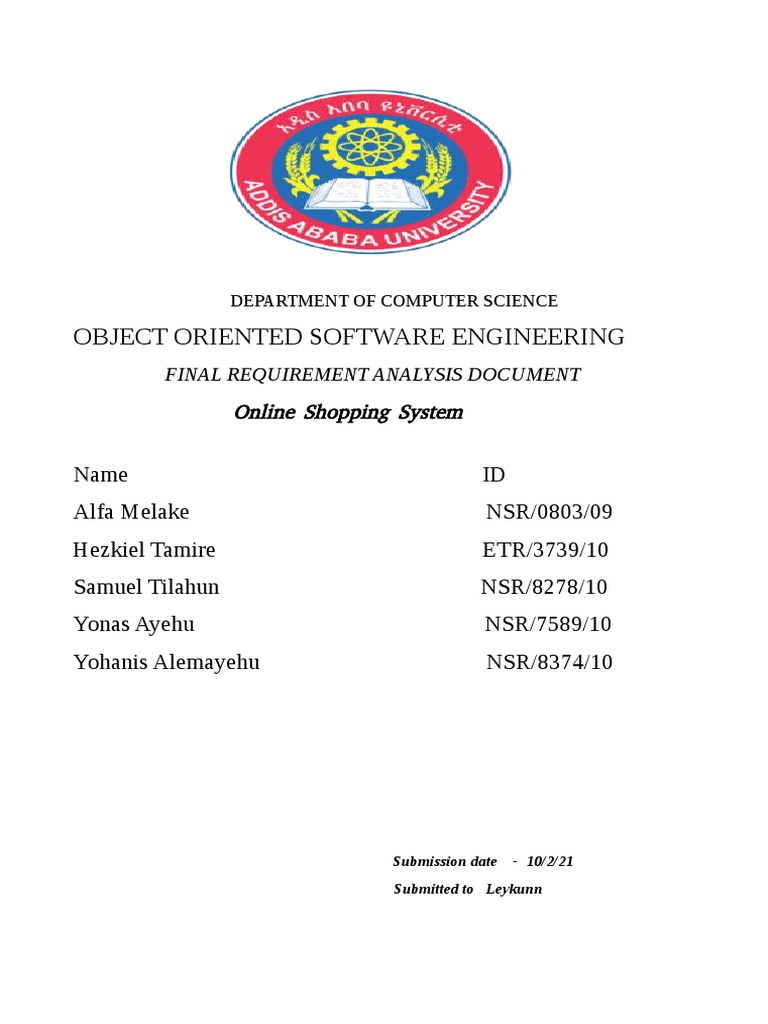 Final Requirement Analysis Document | PDF | Online Shopping | World ...