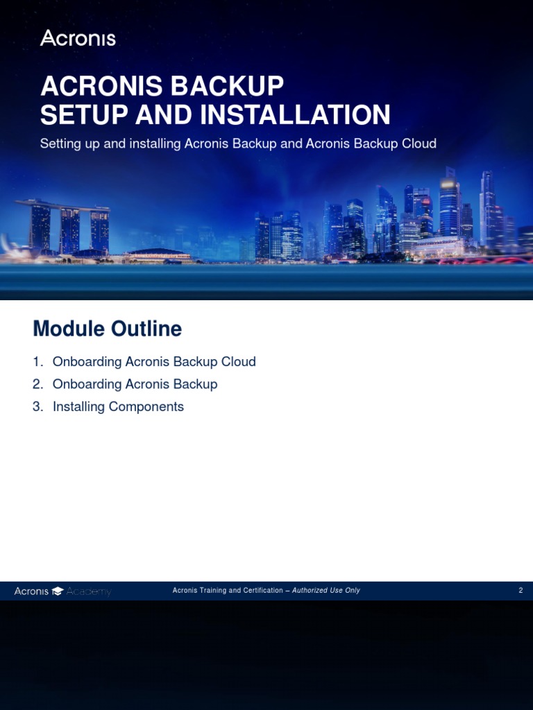 Acronis Backup Setup Guide | PDF | Finance & Money Management ...
