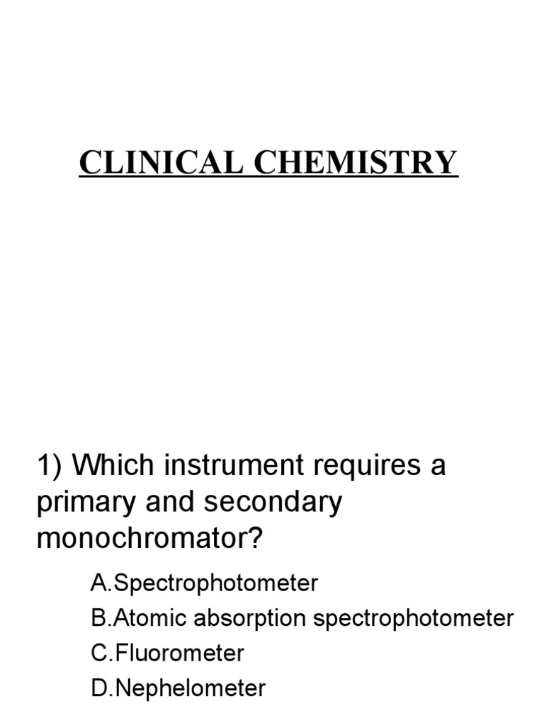 Clinical Chemistry | PDF | Blood Plasma | Alanine Transaminase
