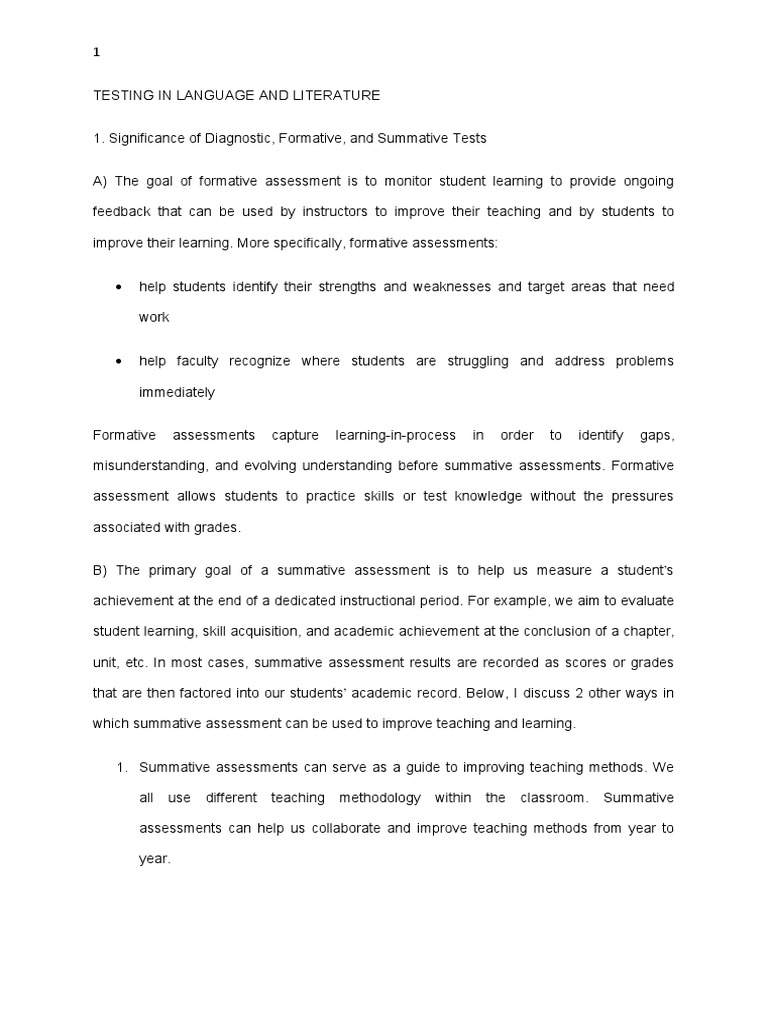 Types of Language Assessment Techniques | PDF | Educational Assessment ...