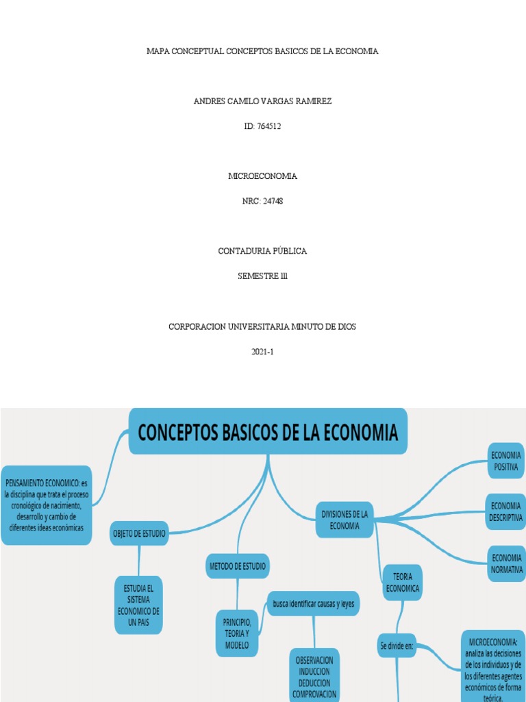 Mapa Conceptual Conceptos Basicos de La Economia | PDF