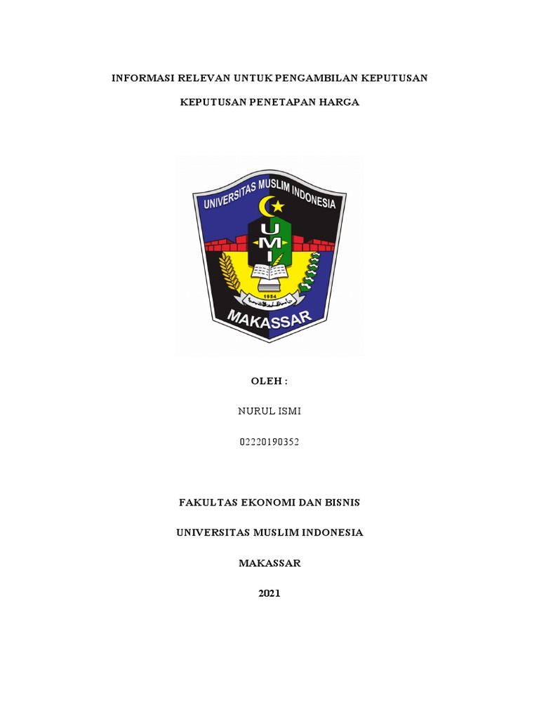Informasi Relevan dalam Keputusan Harga | PDF