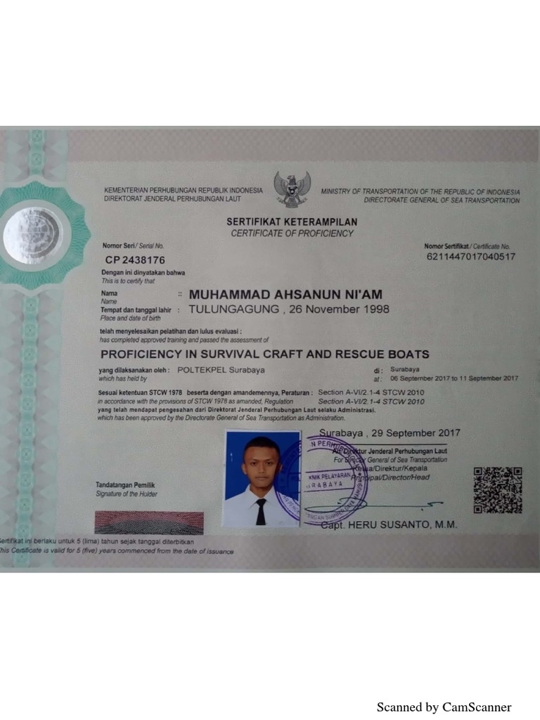 Sertifikat SCRB | PDF