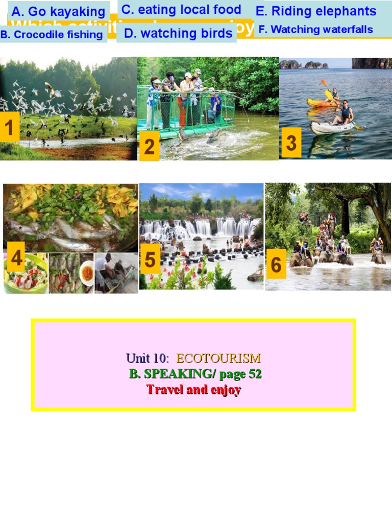 Unit 10 Ecotourism Lesson 4 Speaking TG | PDF | Natural Environment ...