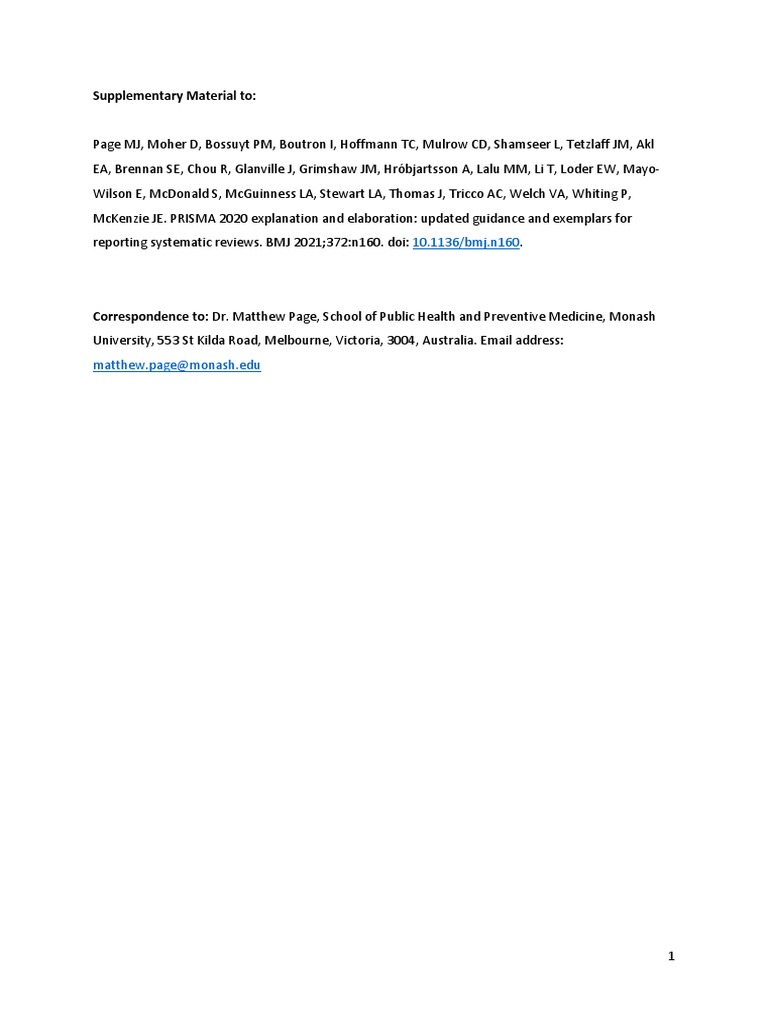 PRISMA 2020 Examples | PDF | Meta Analysis | Hypertension