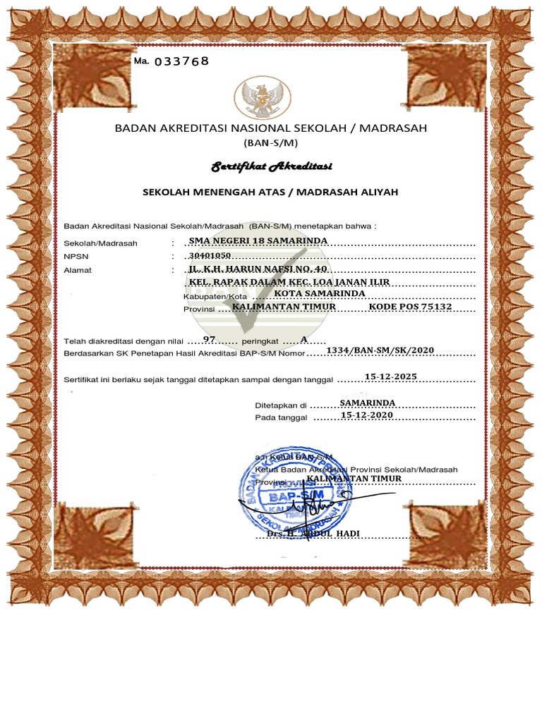 Badan Akreditasi Nasional Sekolah 2 | PDF | Bisnis | Pengelolaan Keuangan & Uang