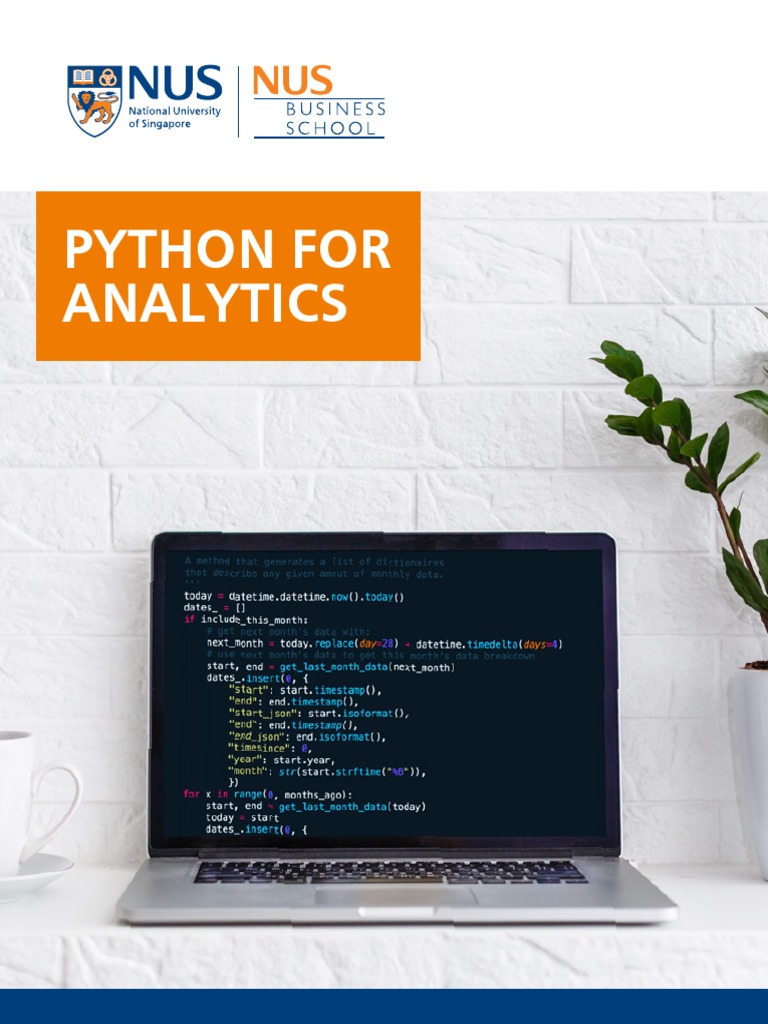 NUS Python Analytics Brochure | PDF | Probability Distribution | Analytics
