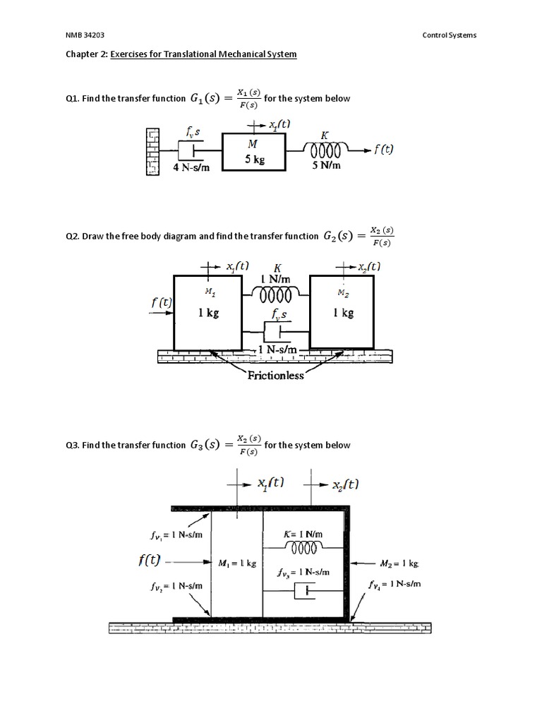 Tutorial Ch2 - Translational System | PDF