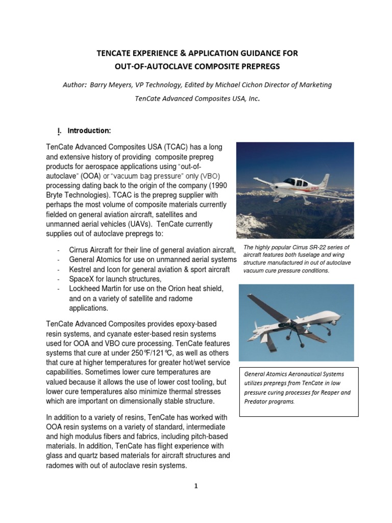 OOA Composite Prepregs Guide | PDF | Composite Material | Applied And ...