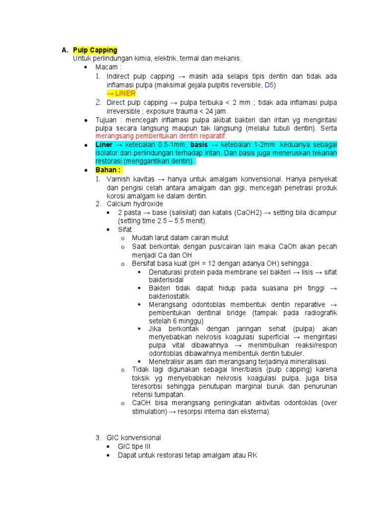 Pulp Capping | PDF