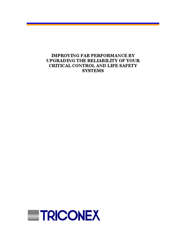 TMR - Triconex | PDF | Reliability Engineering | Programmable Logic ...