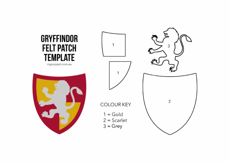 Gryffindor Patch Template | PDF