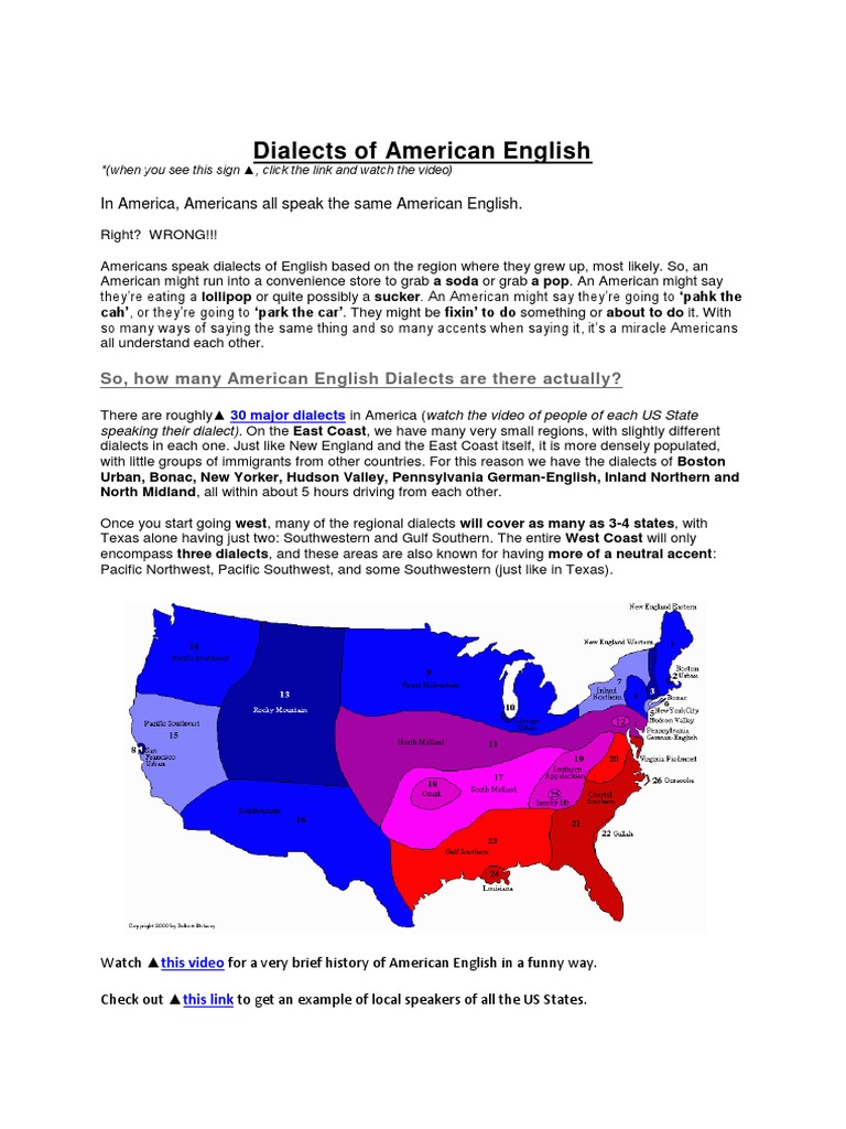 So, How Many American English Dialects Are There Actually? | PDF ...