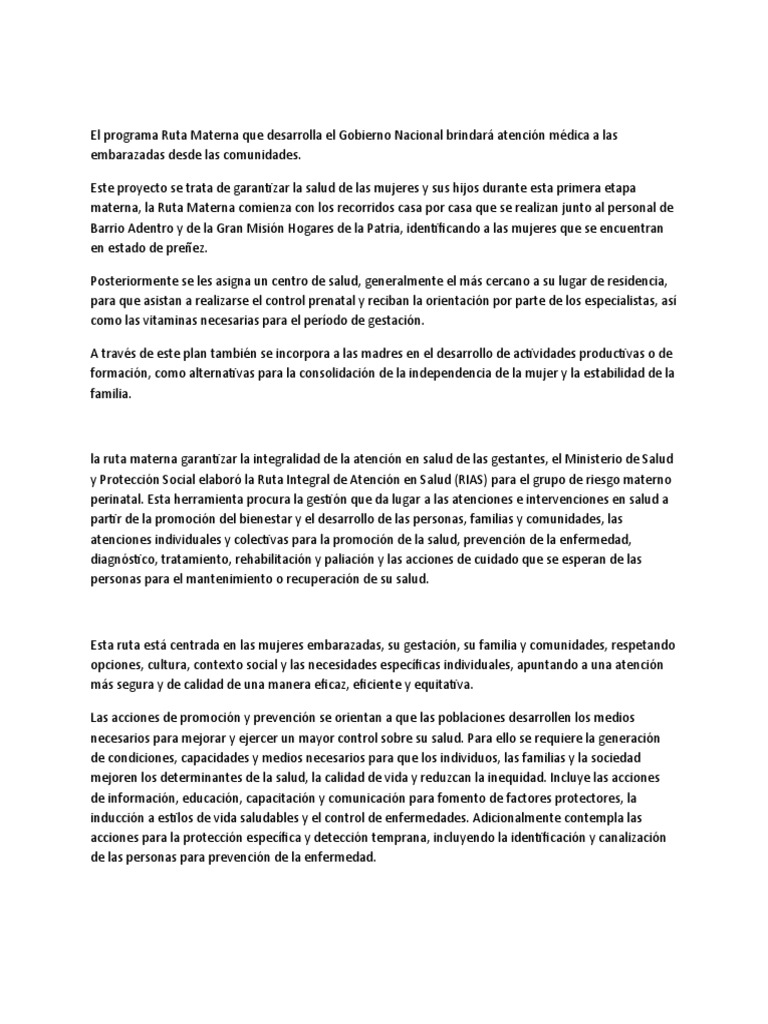 Ruta Materna | PDF | Parto | Infantes