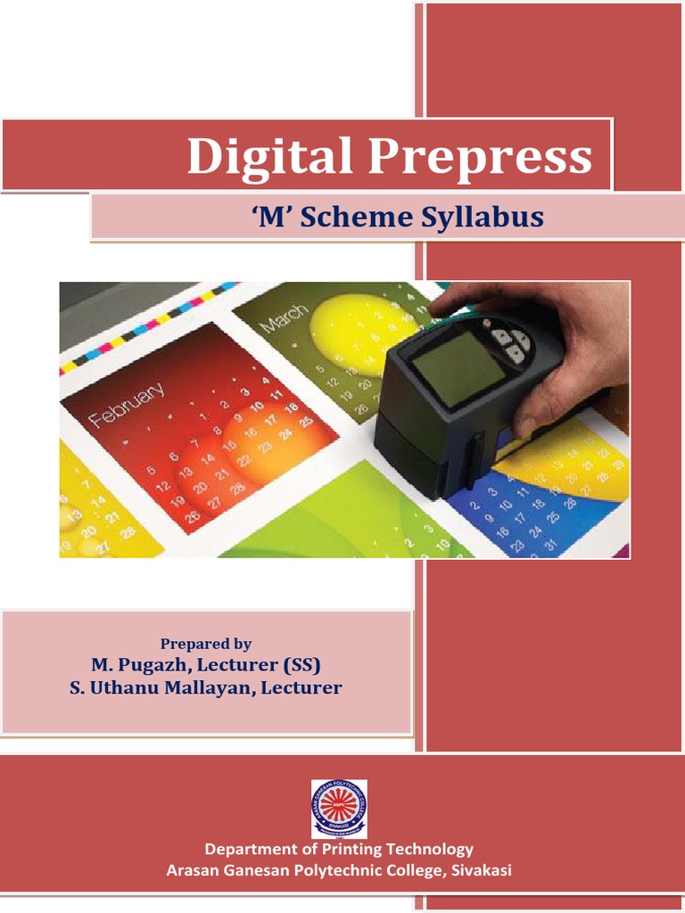 Digital Prepress: M' Scheme Syllabus | PDF | Image Scanner | Camera