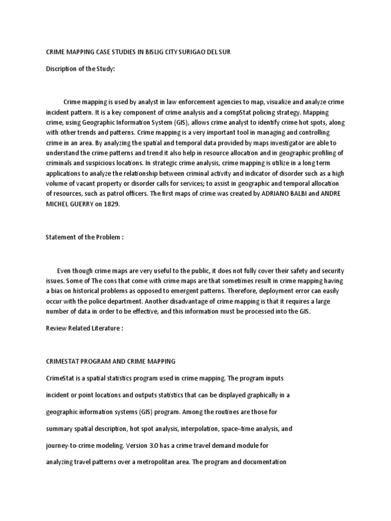 CRIME MAPPING C-WPS Office | PDF | Geographic Information System ...