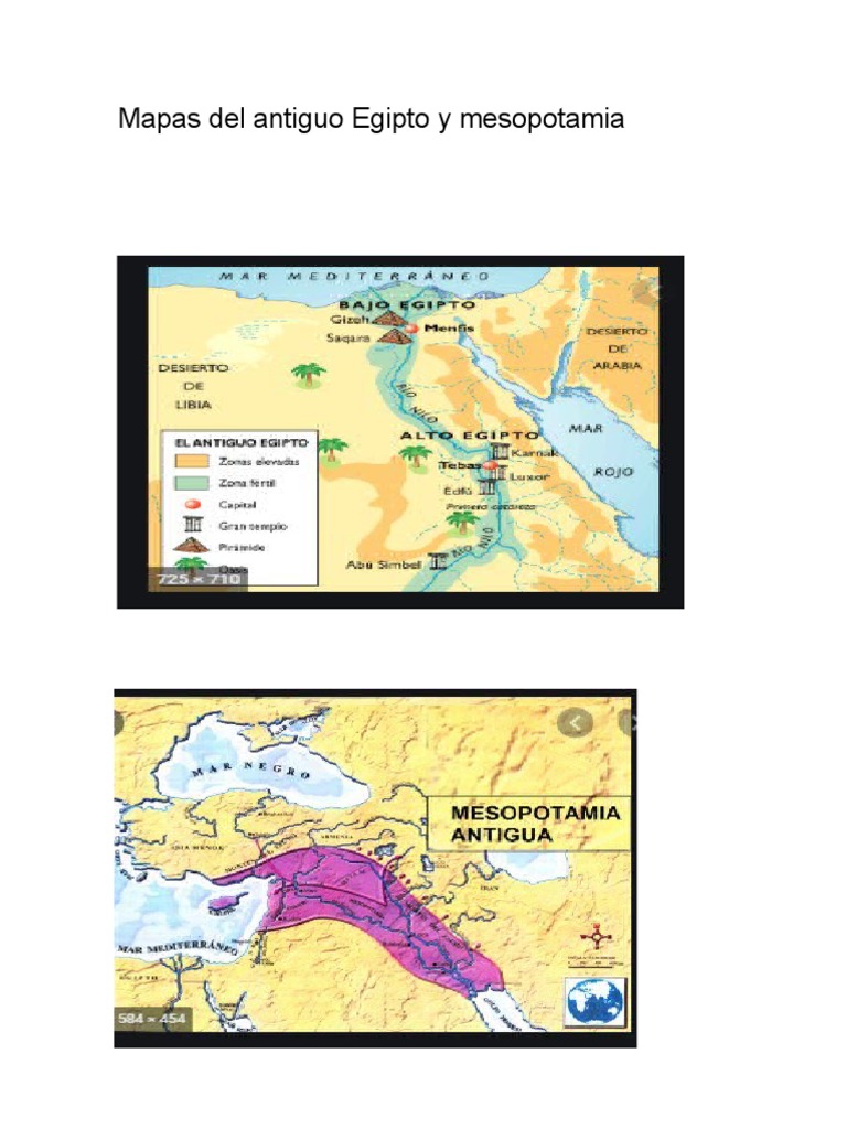 Mapas Del Antiguo Egipto y Mesopotamia | PDF