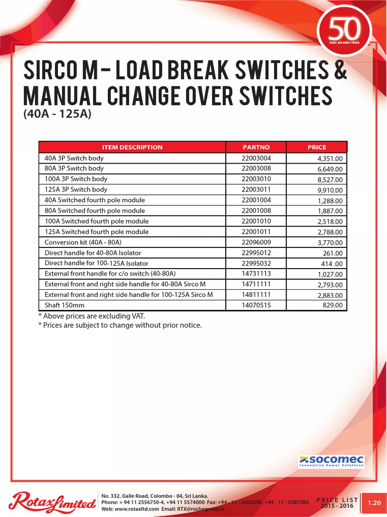 01 - SWG - Sirco M Load Break Switches - (1.19 - 1.2) | PDF | Switch ...