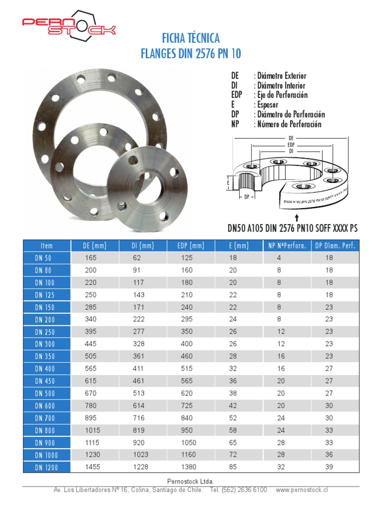 Flanges Din 2576 Pn10 | PDF