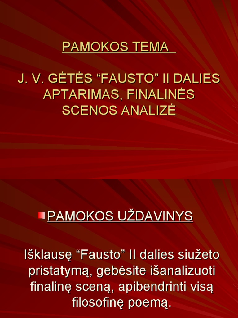 Faustas II Dalis Rengta Mano | PDF