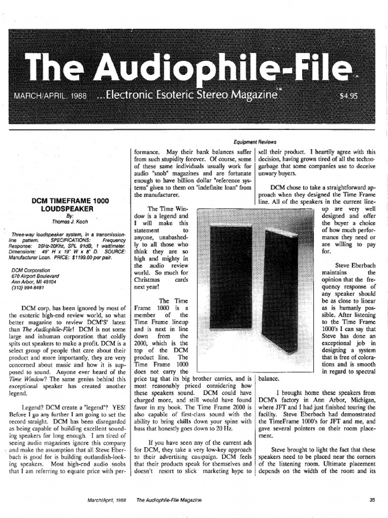 DCM TF1000 Review | PDF