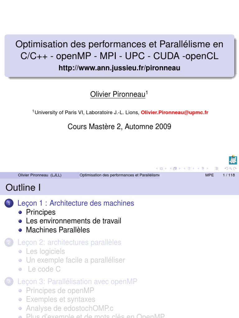 Calcul Parallele | PDF | Parallélisme (informatique) | Pointeur (programmation)